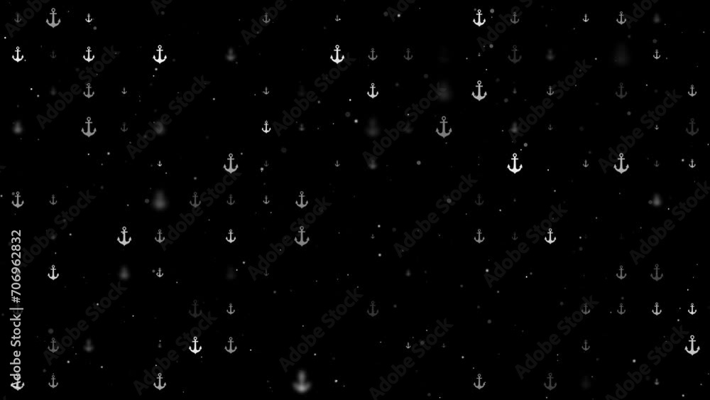 Template animation of evenly spaced sea anchor symbols of different ...