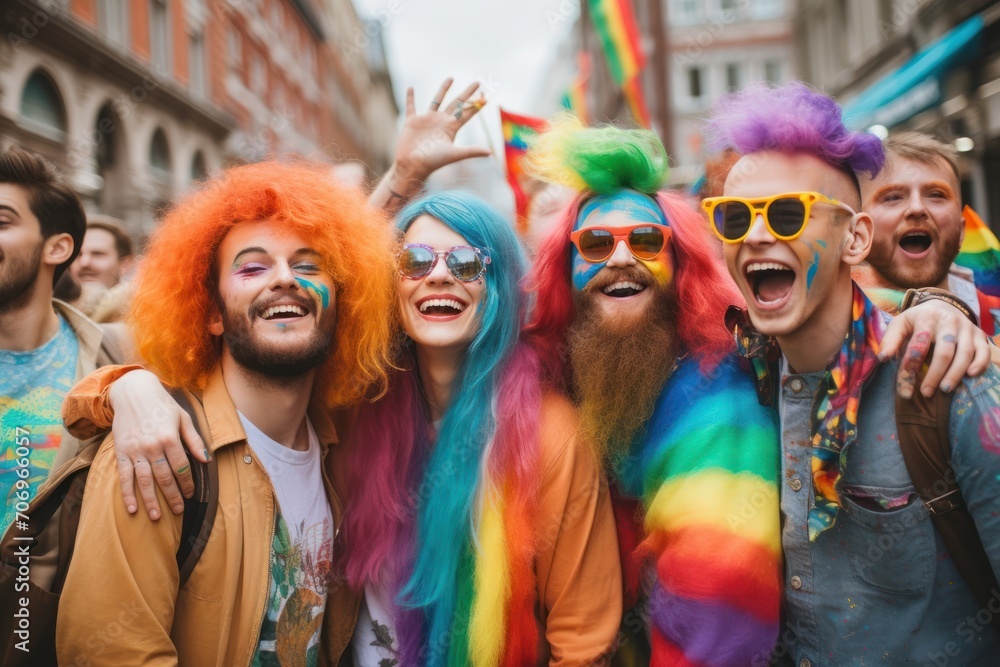 Diversity in Society concept. LGBT and LGBTQ rainbow in bright design ...