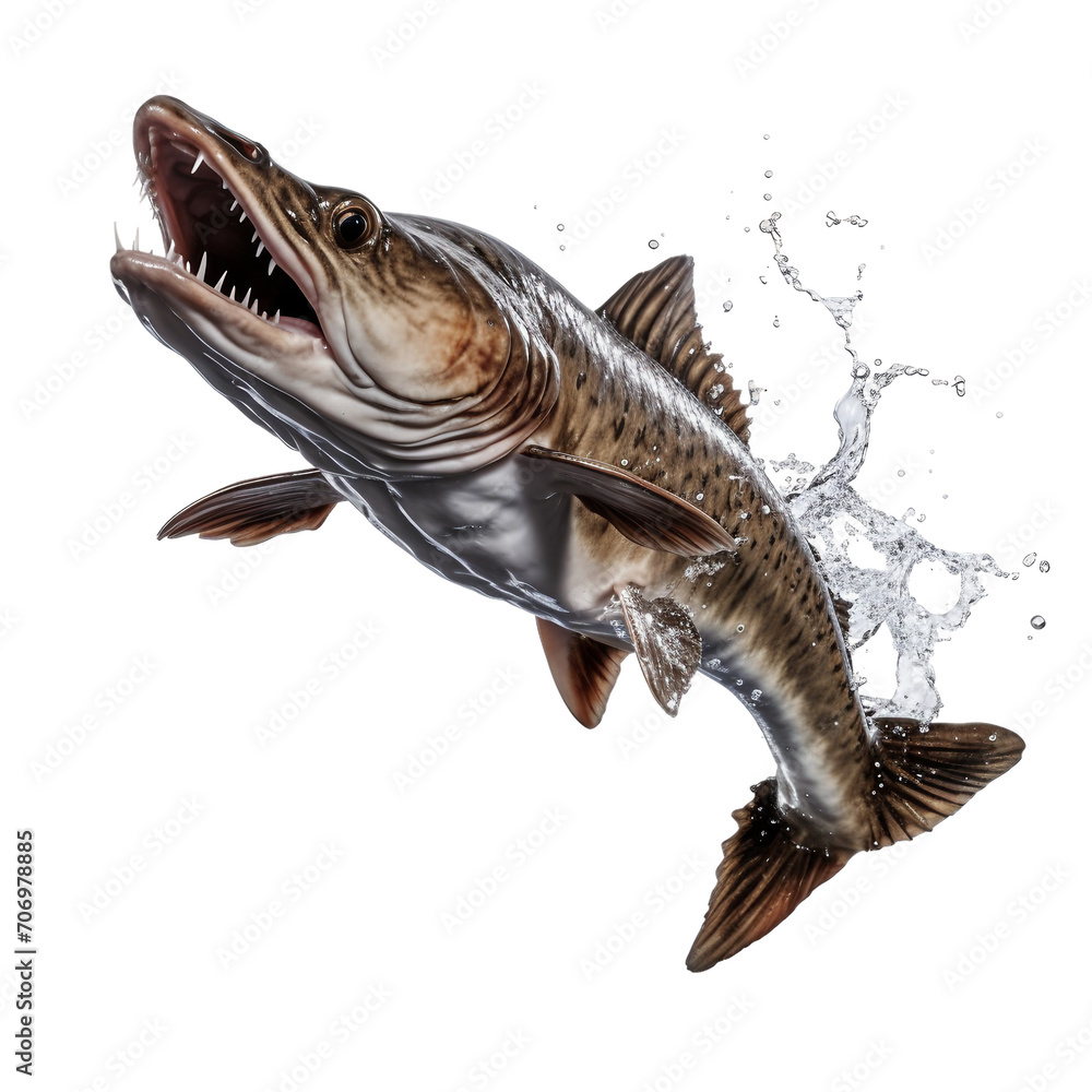 Sturgeon jumping out of the water, massrealism, sketchfab ...