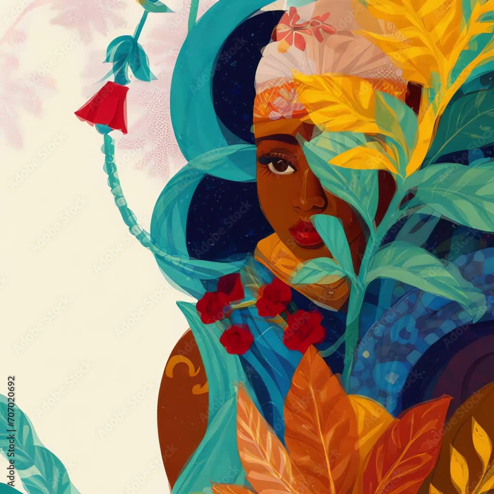 BIPOC diversity concept, people of colour illustration animation ...