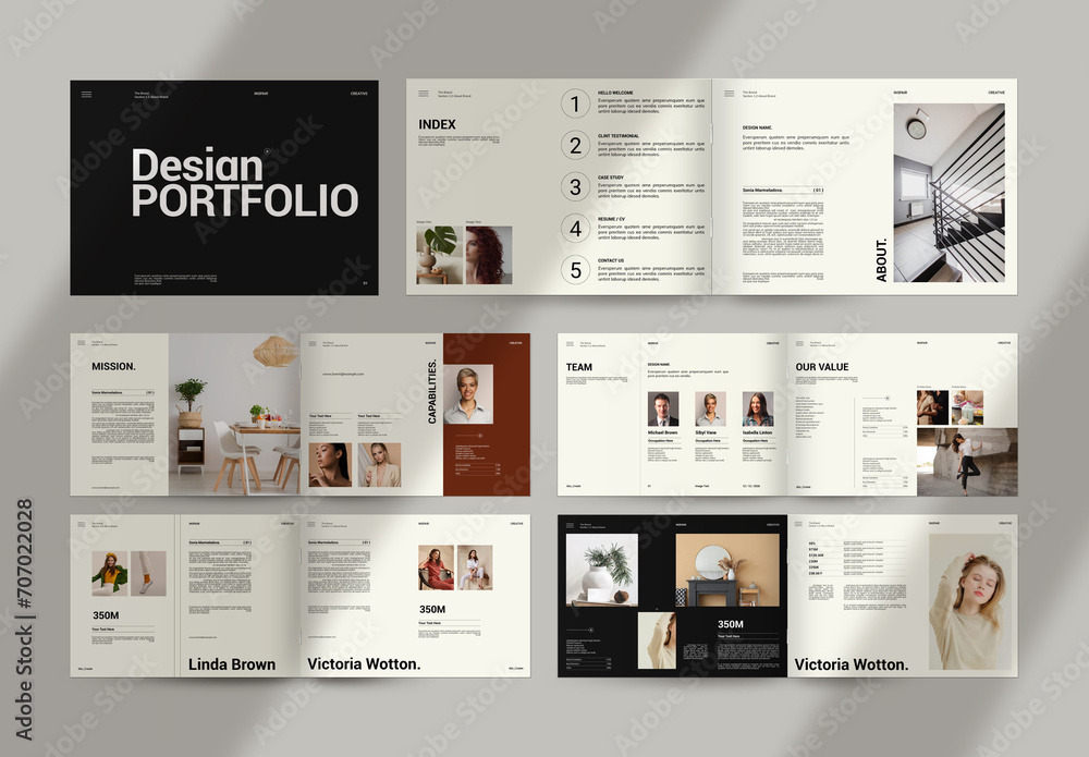 Design Portfolio Layout Stock Template | Adobe Stock