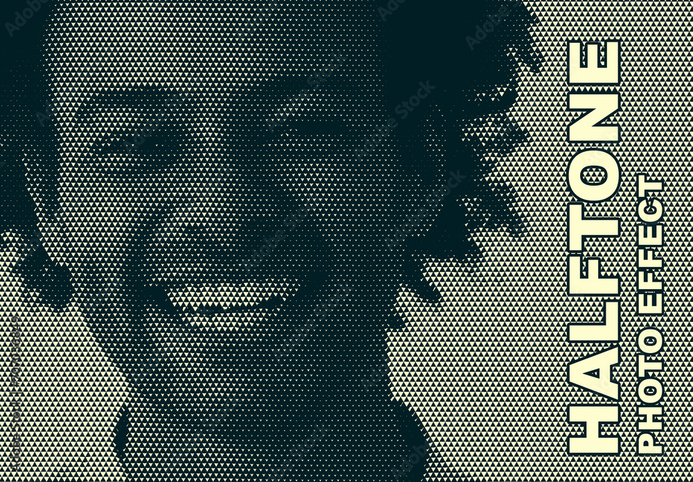 Halftone Photo Effect Stock Template | Adobe Stock
