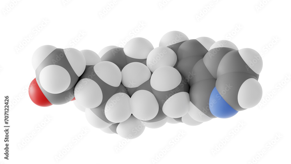 abiraterone acetate molecule, zytiga, molecular structure, isolated 3d ...