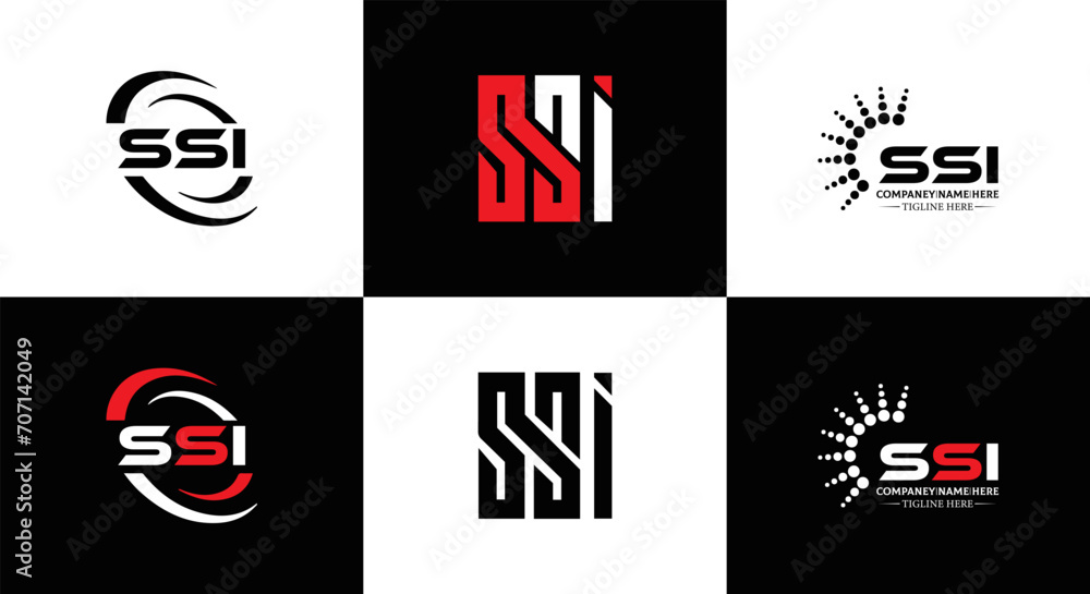 SSI logo. S S I design. White SSI letter. SSI, S S I letter logo design ...