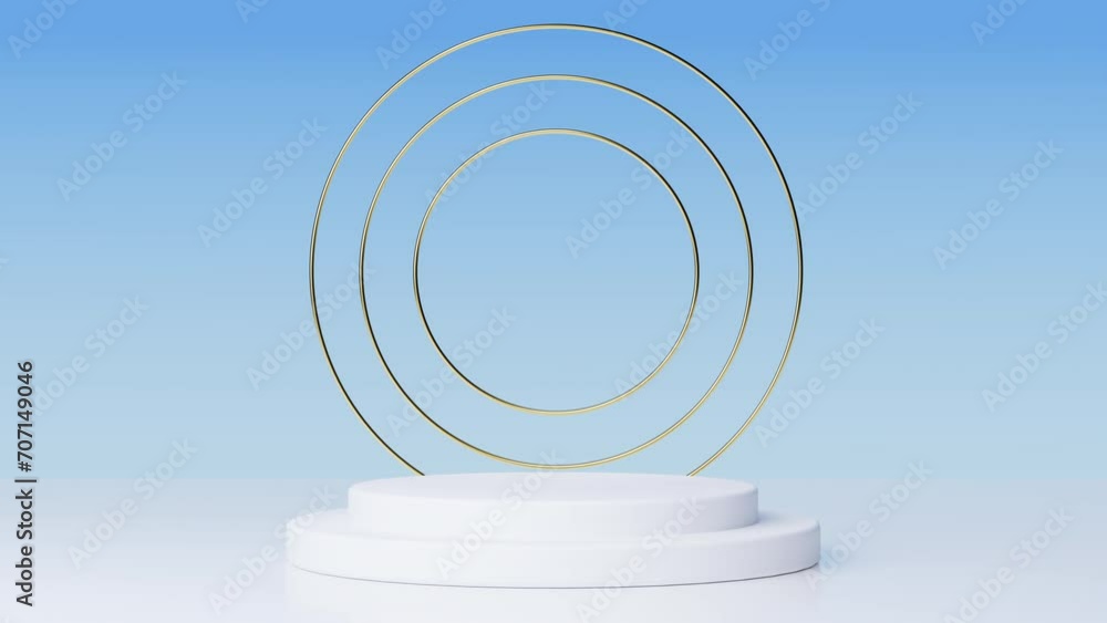 Concept Podium, animated background, clean, simple, light. Heaven them ...