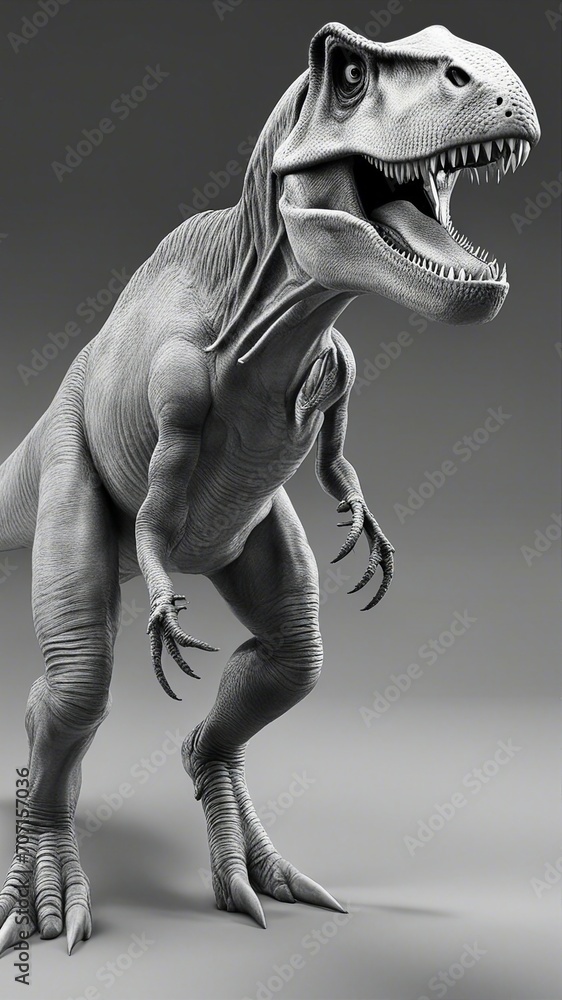 tyrannosaurus rex dinosaur black and white The T rex was an icon. It ...