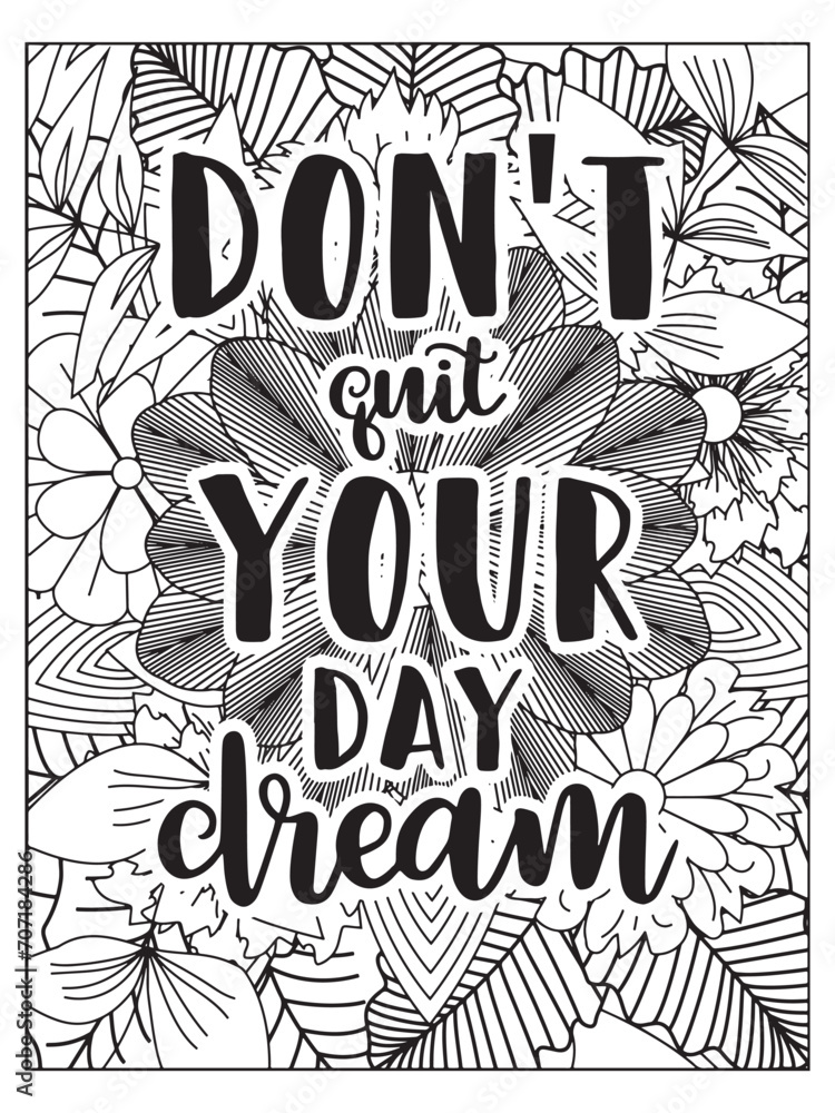 Motivational quotes coloring page. Inspirational quotes coloring page ...