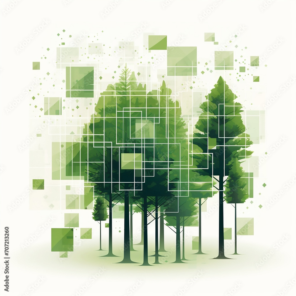 Unveil the essence of nature's architecture with this square forest, a ... Unveil the essence of nature's architecture with this square forest, a ...