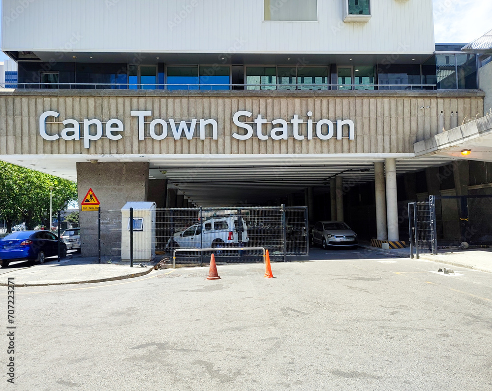 Image of the entrance to the Cape Town train station, taken on the 04th ...