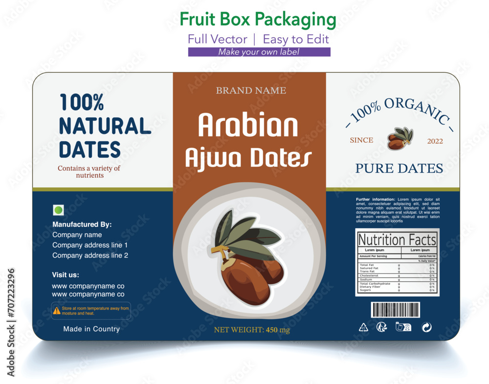 Dates Packaging, Ajwa dates, Arabian dates packaging, Product packaging ...