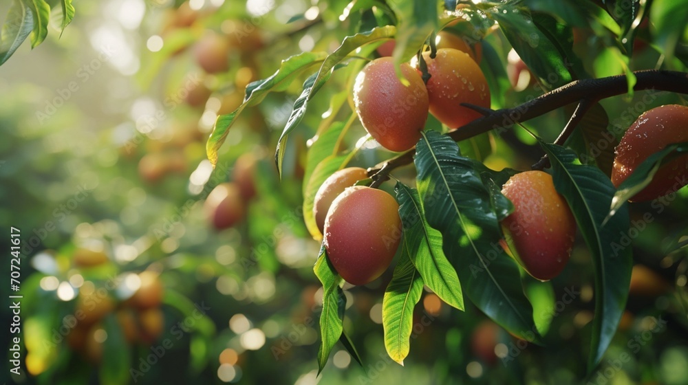 Embark on a journey through lush orchards flourishing with mangoes ...