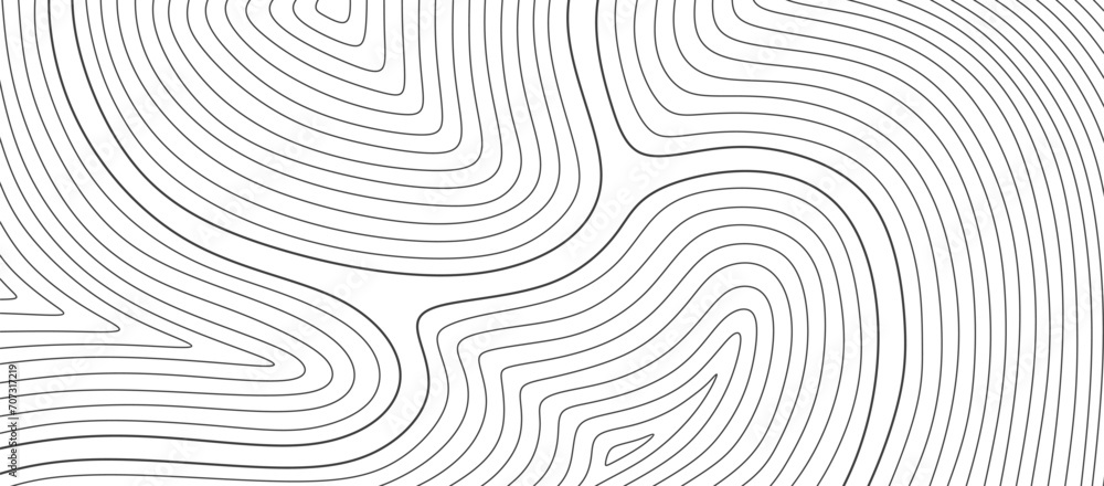 Topographic map texture on white background. Outline drawing topography ...