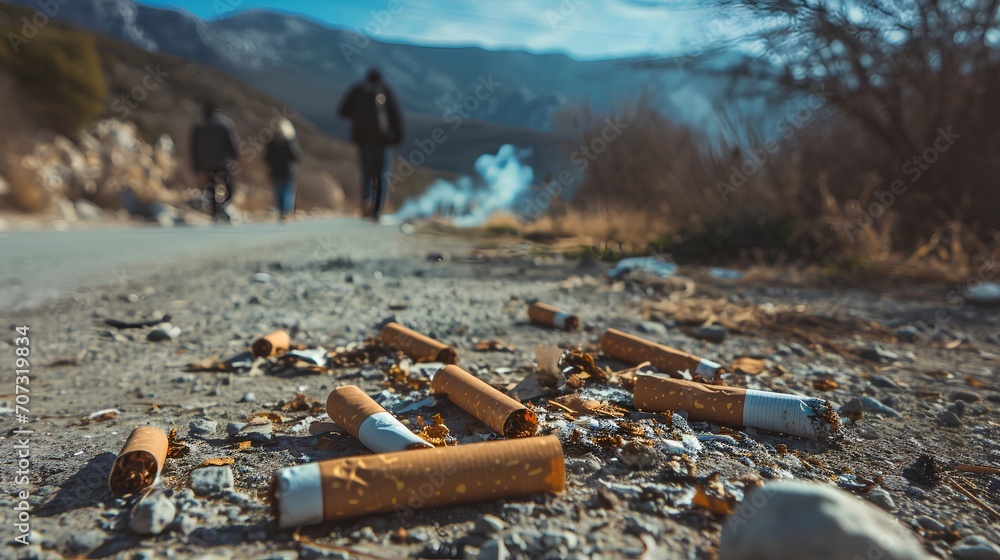 A disturbing scene of litter scattered in a once-pristine natural ...