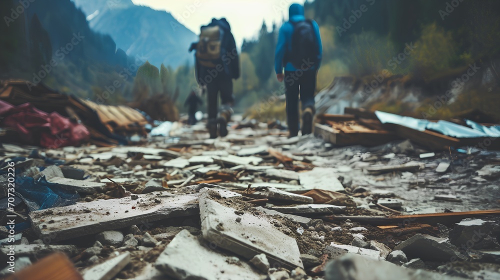 A disturbing scene of litter scattered in a once-pristine natural ...