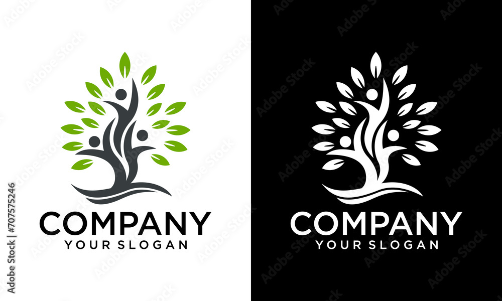 Creative family Human Tree Creative Concept Logo Design Template ...