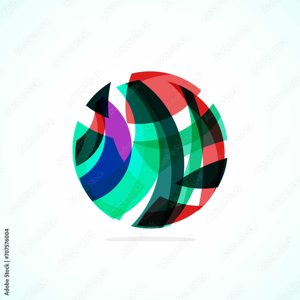 Abstract circle logo - minimalist emblem, timeless and universal shape ...