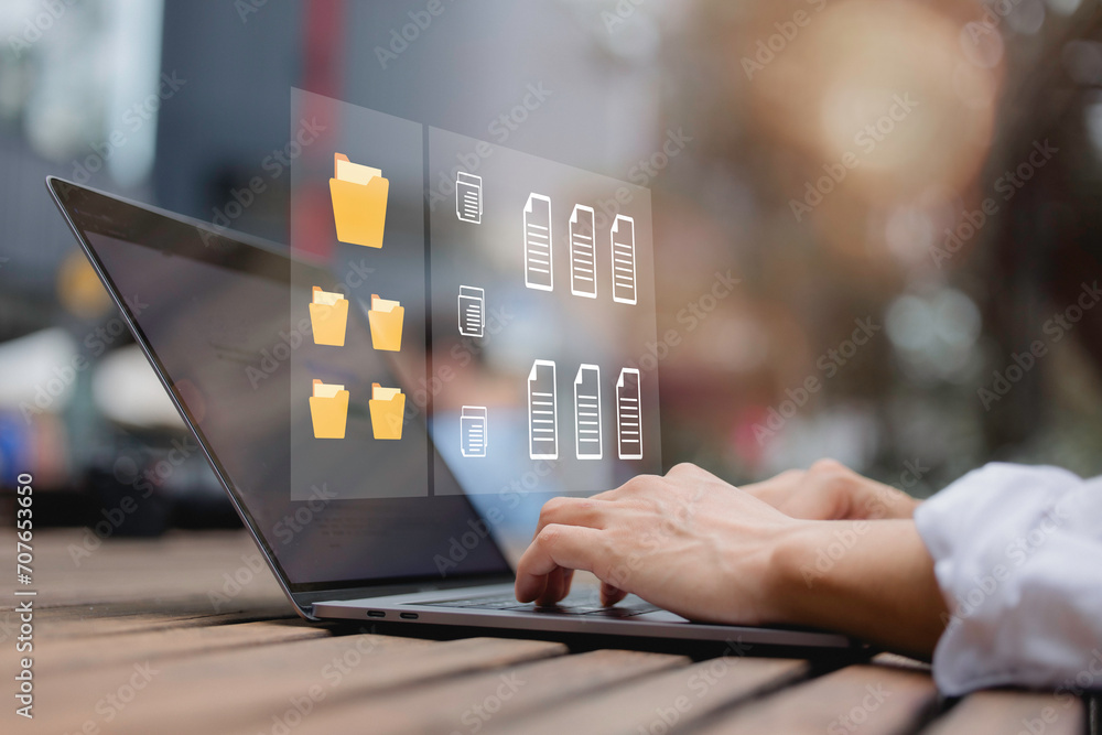 Document management concept.Document Management System (DMS) Online ...