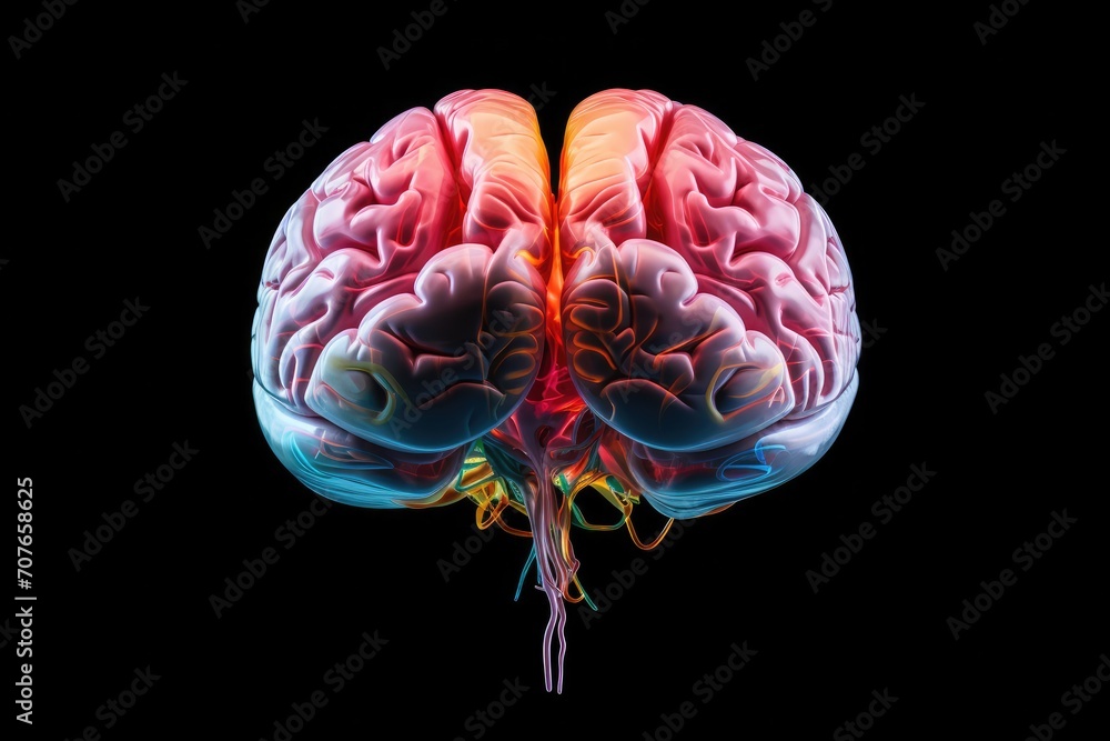 3D Brain Vector Icon Mind illustrate neuron connections crucial in ...