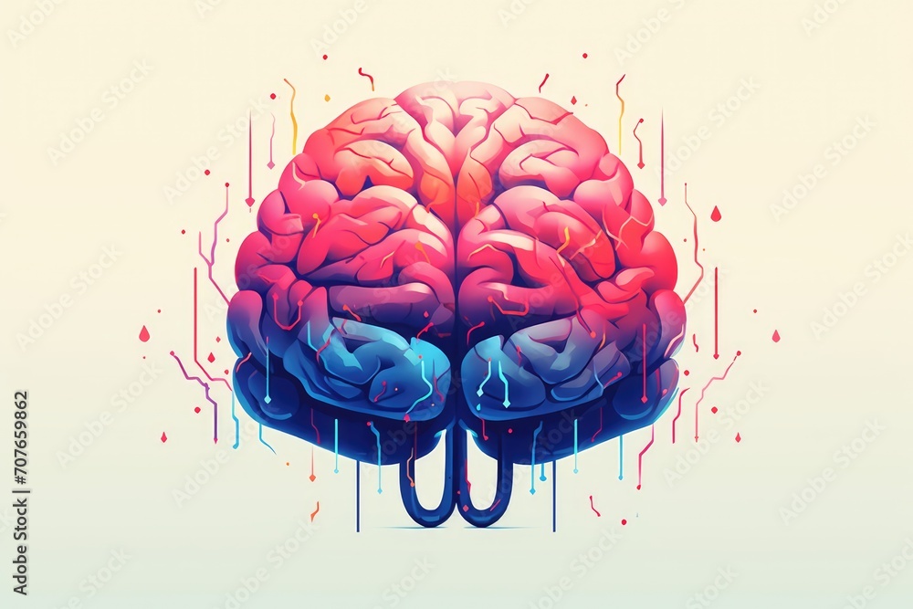 3D Brain Vector Icon Mind illustrate neuron connections crucial in ...