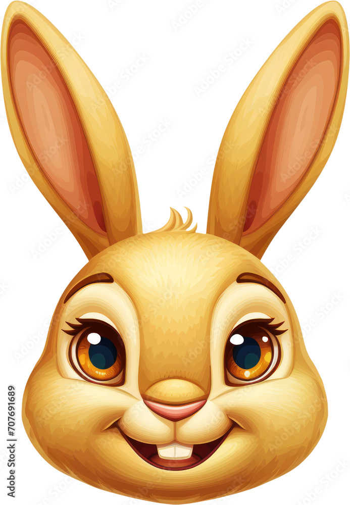 Easter Bunny Emoji transparent background PNG clipart Stock ...