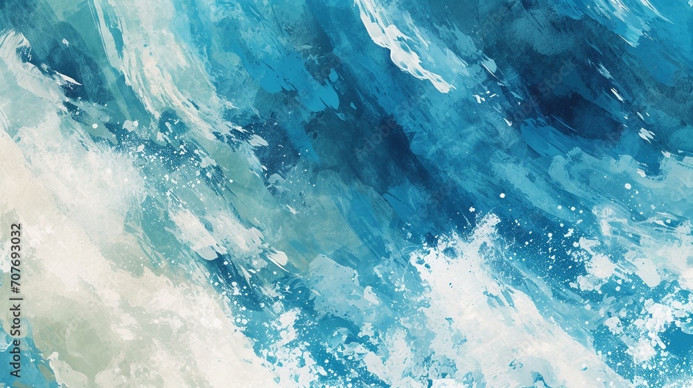 Coastal Serenity: Ocean Waves Background Wallpaper with Graphic Design ...