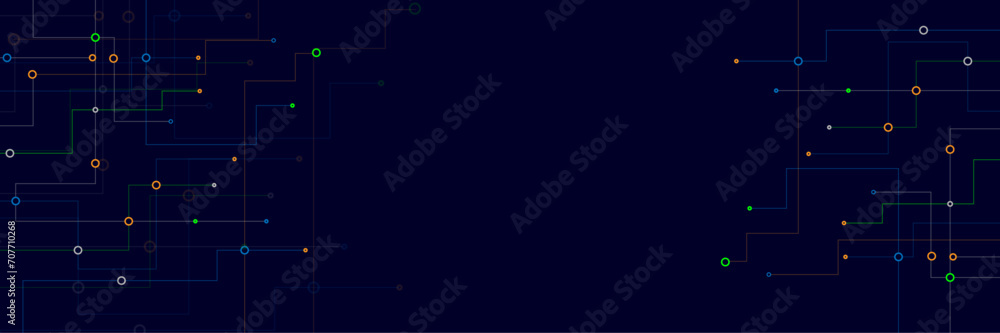 Vectors Network technology and Connection concept. Circuit connects ...