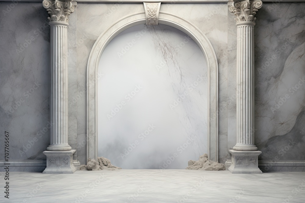 Ancient Greek architecture with pillars. Realistic antique building ...