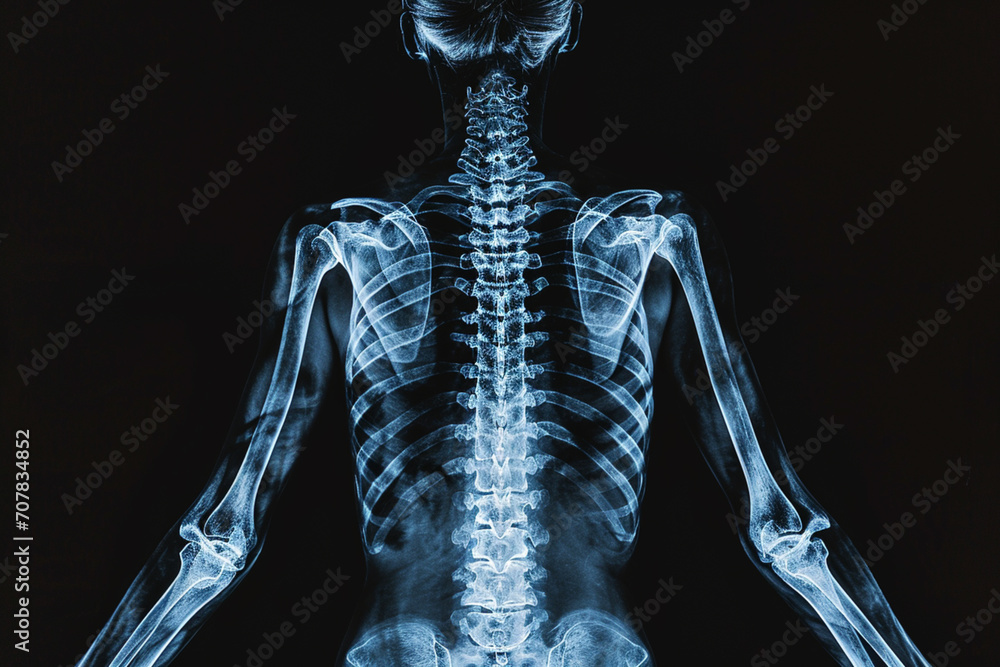 X-ray and MRI of the body in the clinic. Medical diagnostics. Stock ...