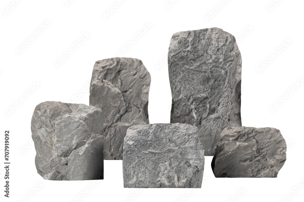 stack of blocks, Collection set of flat rocks, stone podium for display ...
