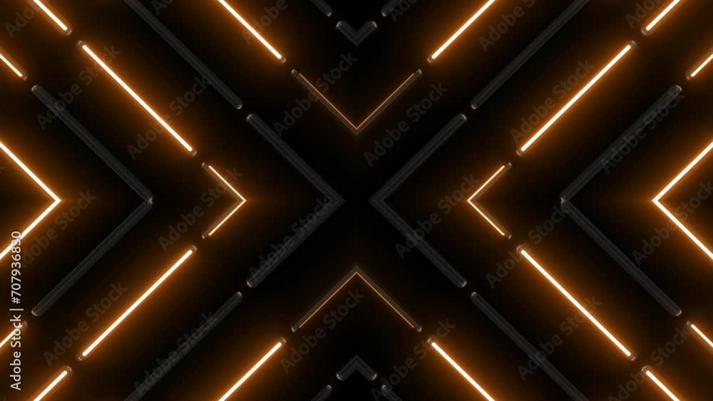 This stock motion graphic video of 4K Colored Neon Lights Pattern with ...