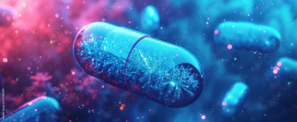 AI-Enhanced Medicine Pill Concept for Future Healthcare. Pill ...