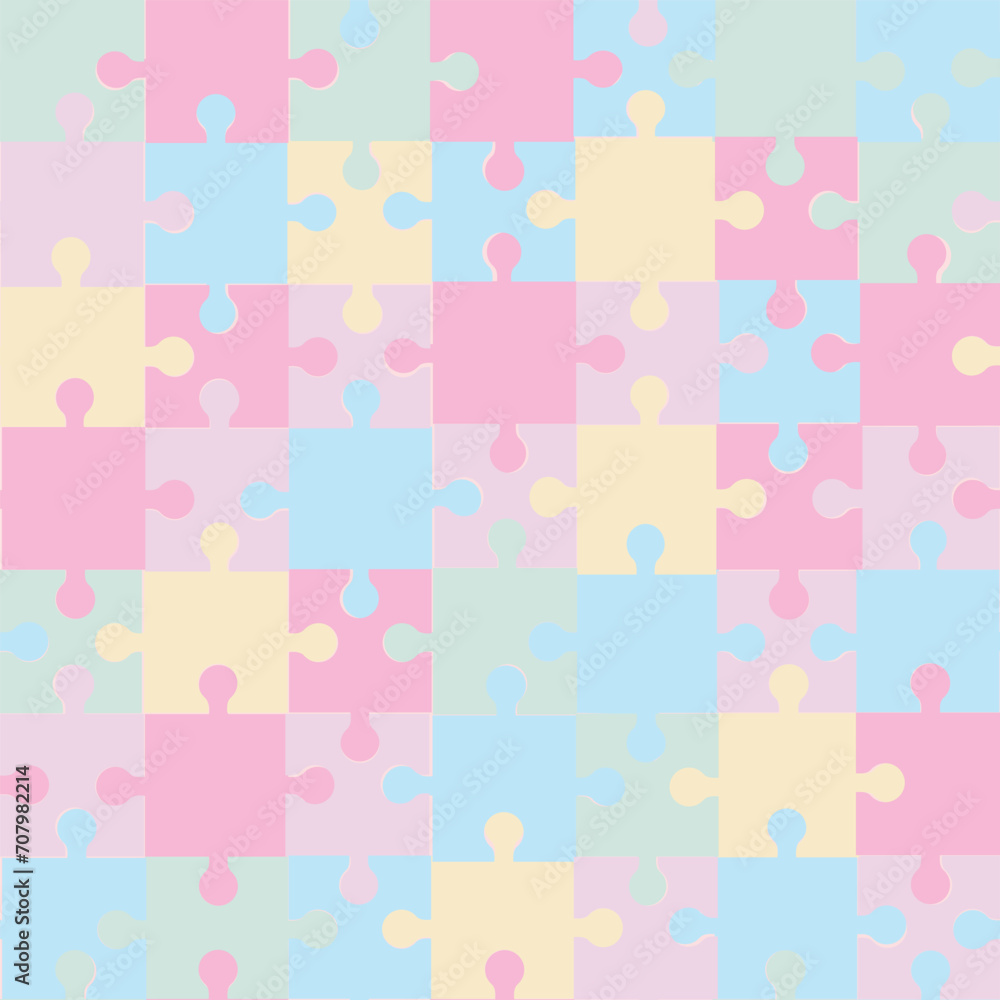seamless puzzle pattern in vecto suitable for backgrounds, fabrics ...