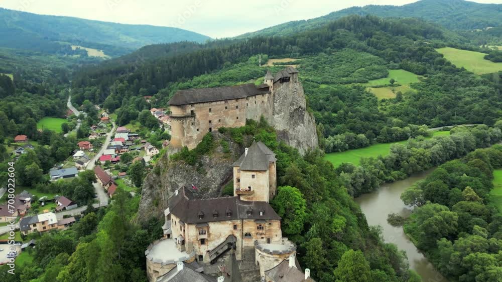 Orava castle - Oravsky Hrad in Oravsky Podzamok in Slovakia. Medieval ...
