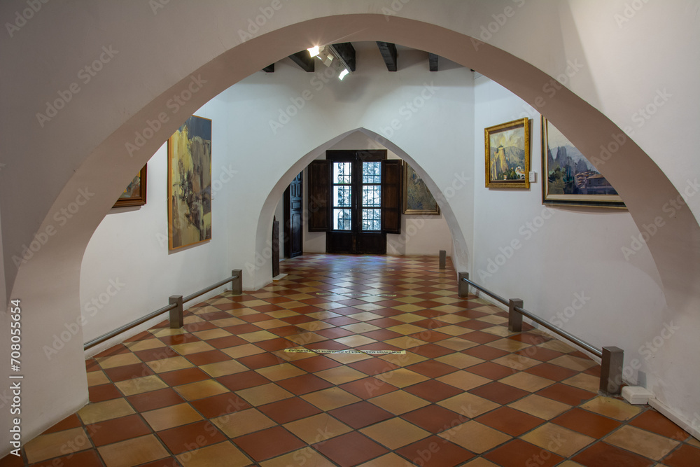 Guadalest, Spain - January 16, 2023 – İnterior view of the 17th century ...