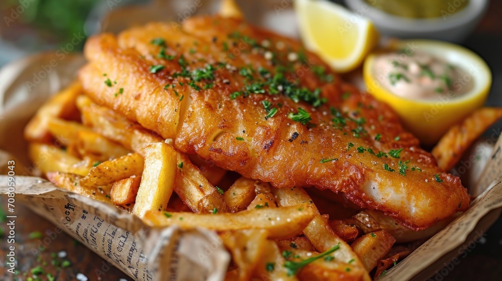Classic British Fish and Chips Unwind: Traditional English Pub with ...