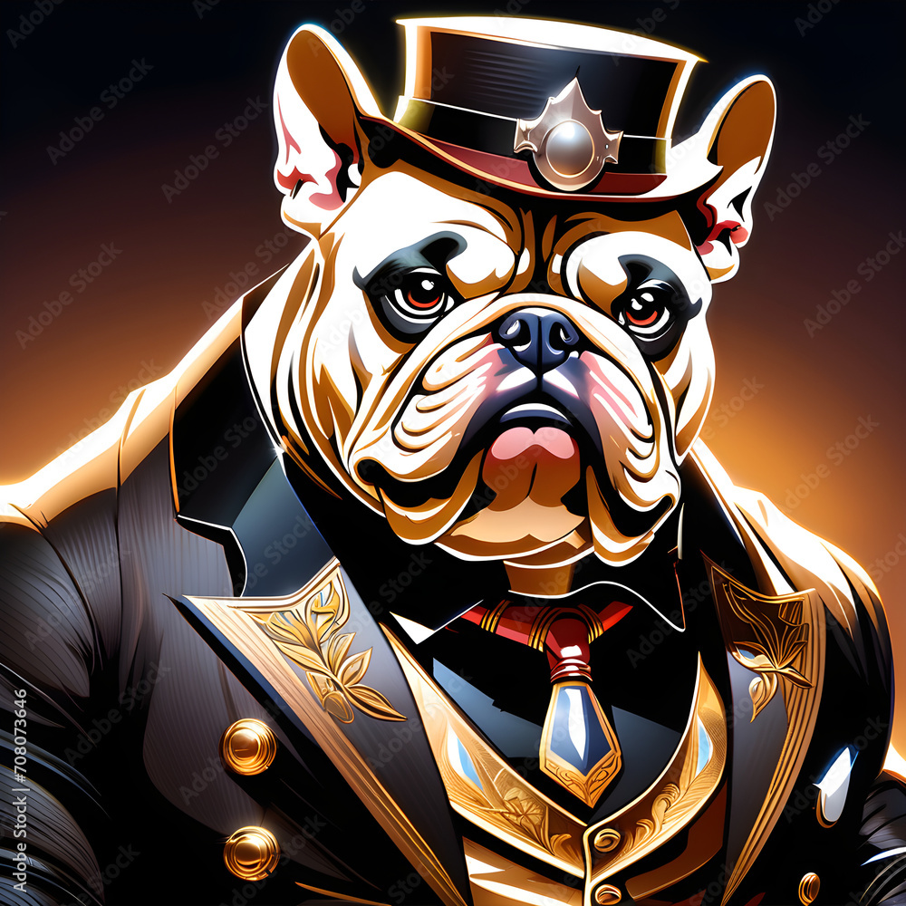 In this stunning wild-west portrait, an anthropomorphic bulldog makes a ...