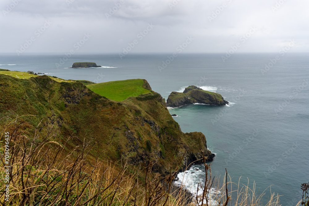 Carrick a Rede Rope Bridge near Ballintoy in County Antrim, Northern ...