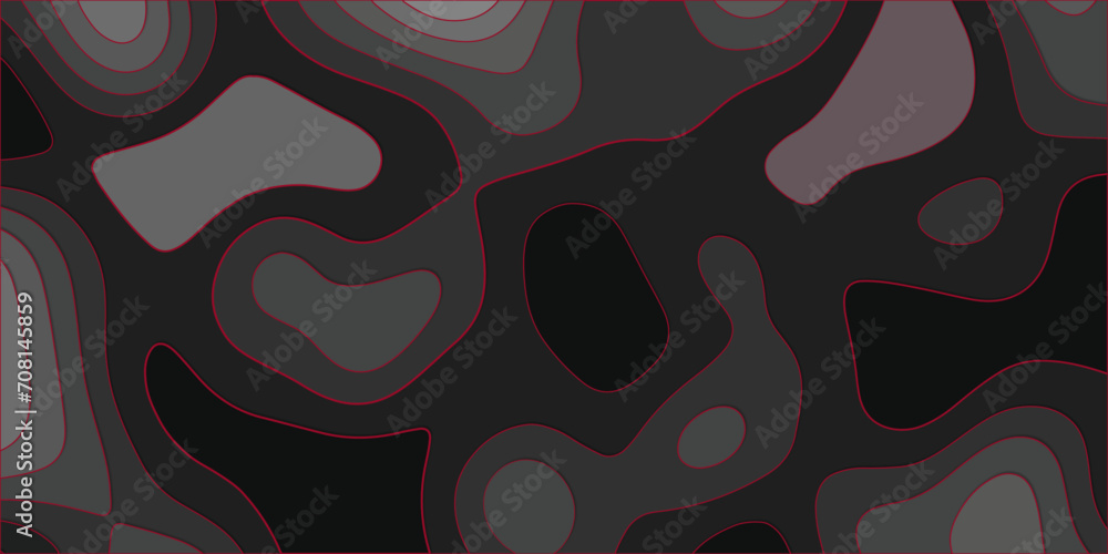 Stylized topographic contour map. Geography scheme and terrain ...