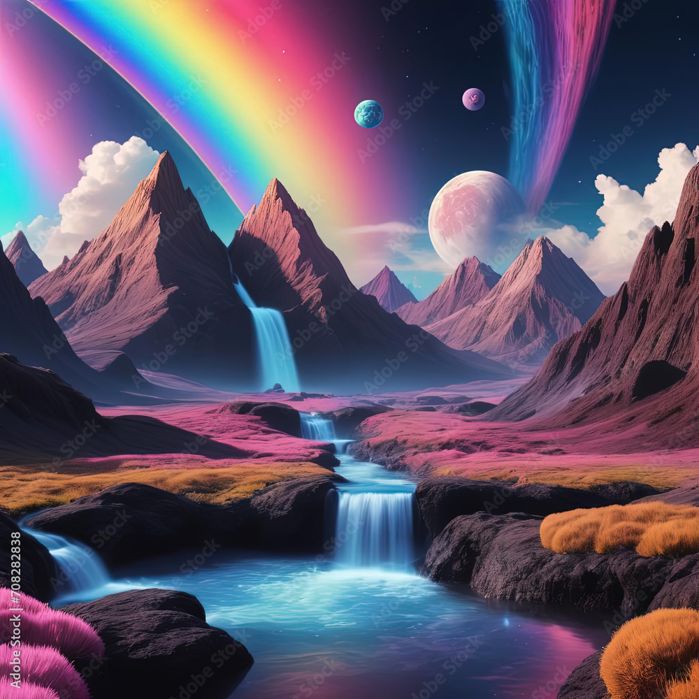 Psychedelic DMT Trip - Surreal landscapes and cosmic distortions with ...