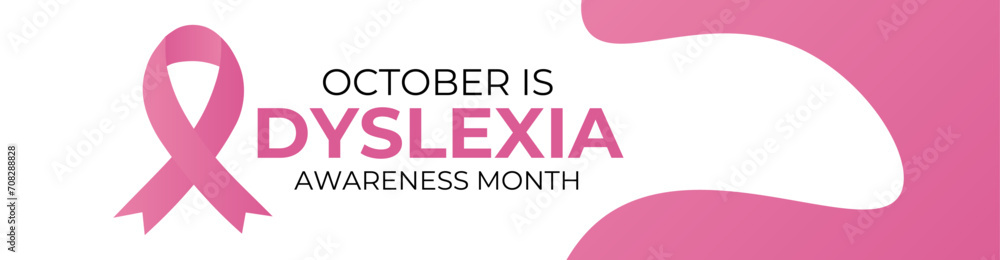 Dyslexia awareness month is observed every year in october. Vector ...