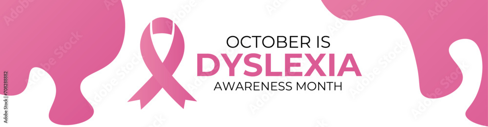 Dyslexia awareness month is observed every year in october. Vector ...