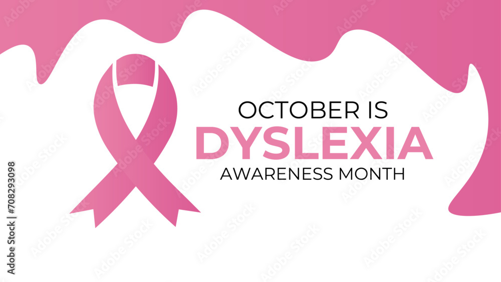 October is Dyslexia Awareness Month Awareness Month background template ...