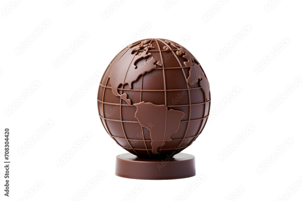 chocolate globe chocolate day, Isolated on transparent PNG background ...