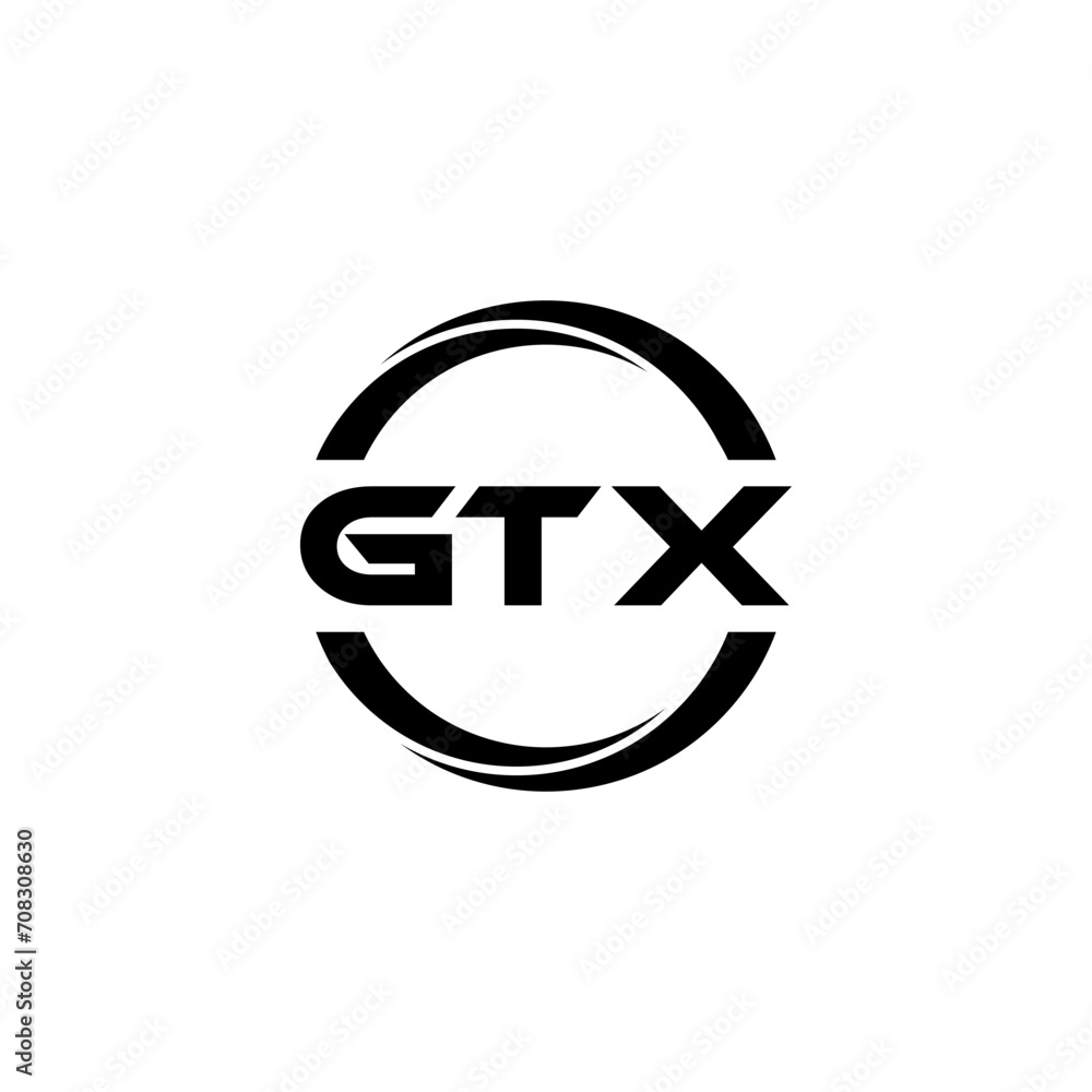 GTX letter logo design with white background in illustrator, cube logo ...