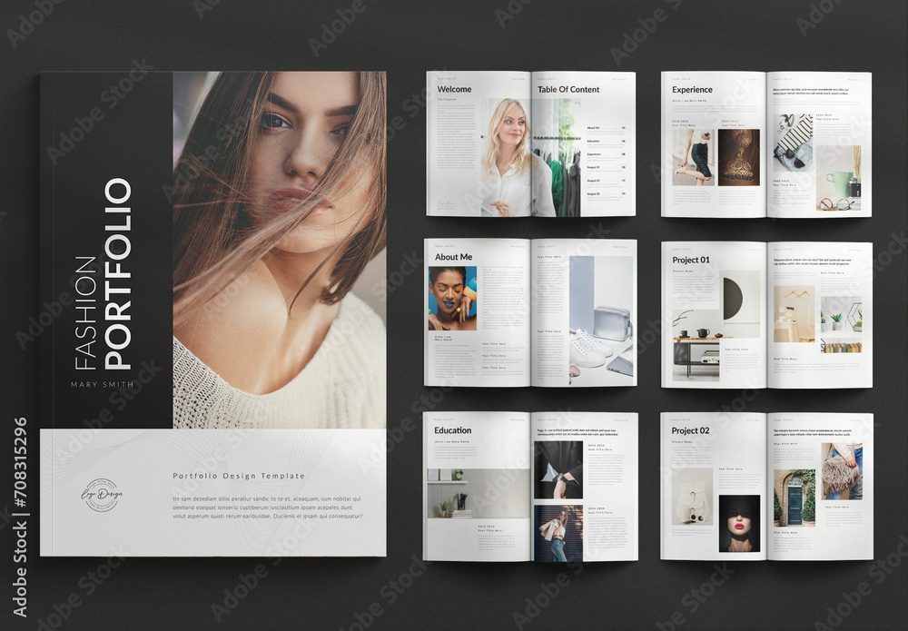 Fashion Portfolio Design Stock Template | Adobe Stock