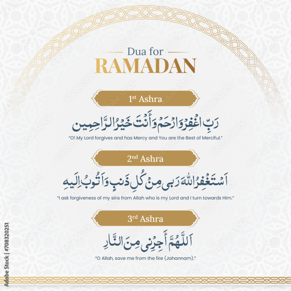 Dua for Ramadan's 1st, 2nd and 3rd Ashra, Ramadan Kareem Islamic social ...