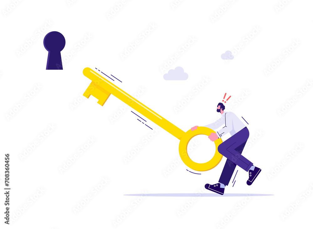 Business career opportunities and motivation concept, businessman try ...