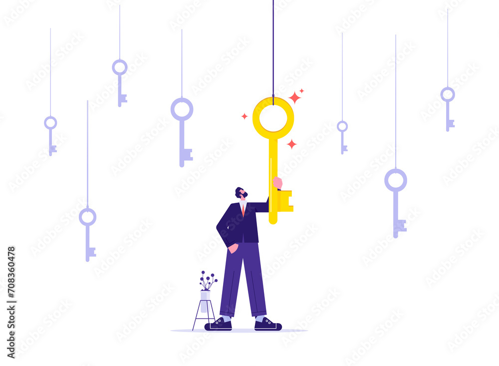 Business career opportunities and motivation concept, businessman try ...