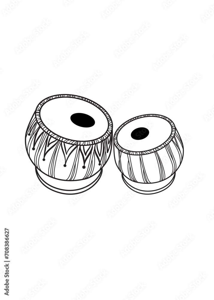 Indian wedding clip art of Artistic line drawing of Indian Classical ...