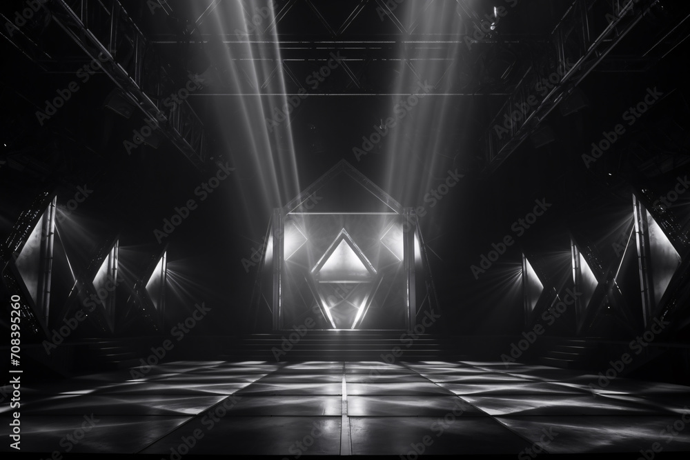 Artistic performances stage light background with spotlight illuminated ...